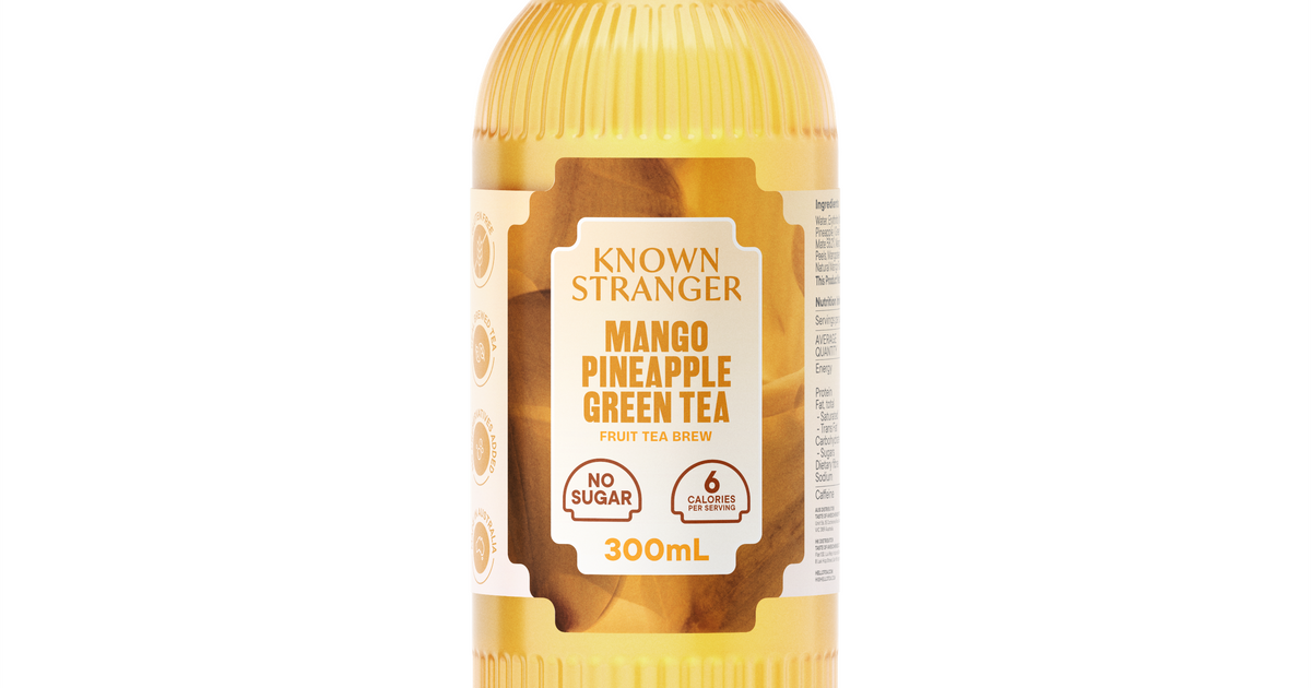 Known Stranger Fruit Tea Brew - Mango Pineapple Green Mate 300ml (Pack ...