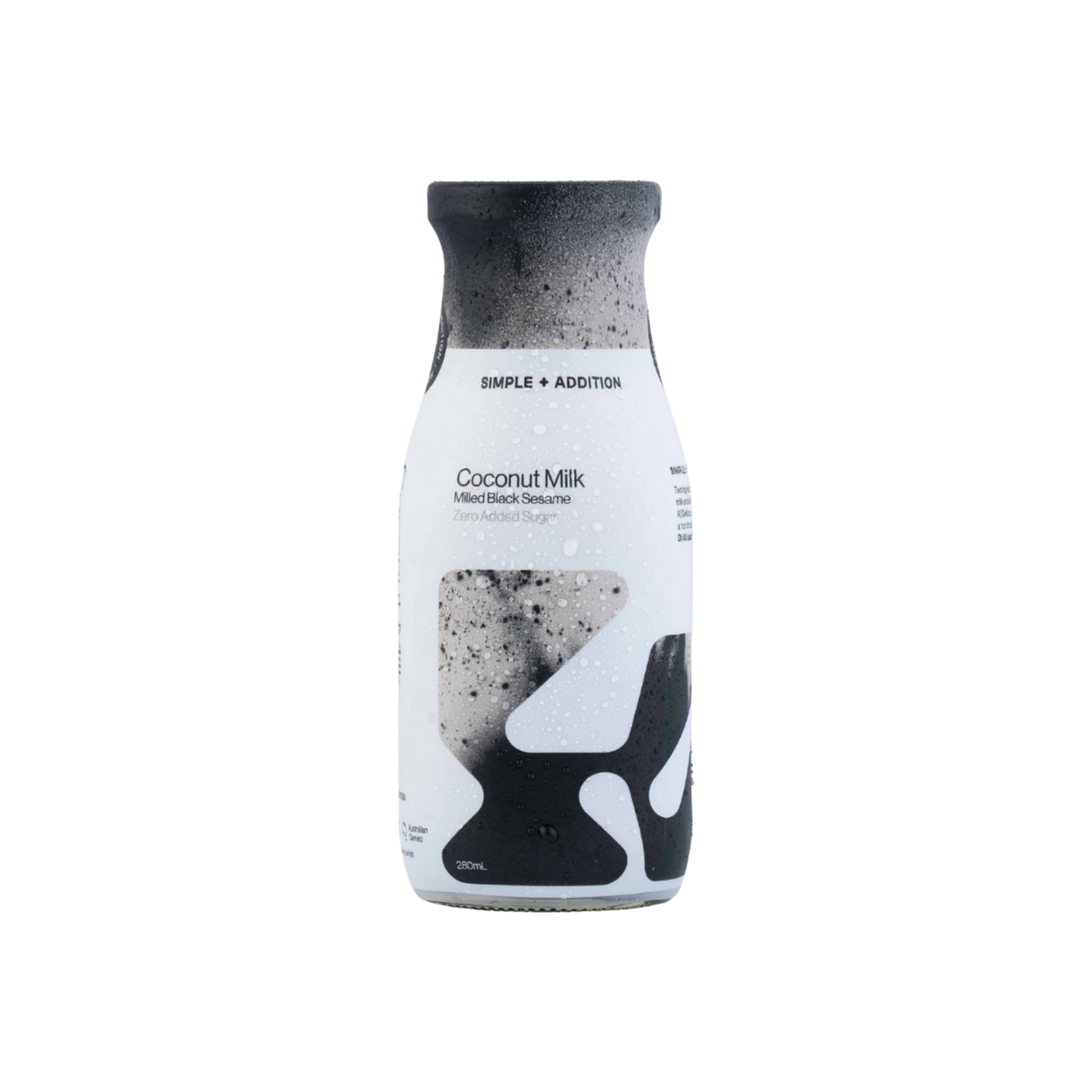 Simple + Addition Coconut Milk - Milled Black Sesame 280ml (Pack of 12 ...